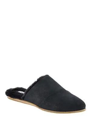 Toms TOMS Jade Mule Black Metallic Suede/faux Fur