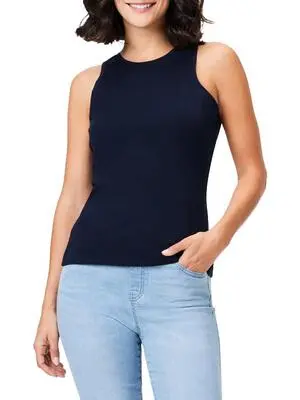 NIC+ZOE Perfect High Neck Tank - Dark Indigo