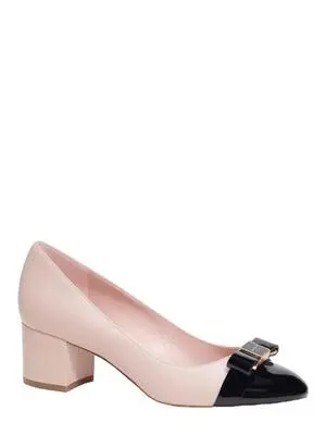 Kate Spade New York Bowdie Cap Toe Pumps - Black/pale Vellum