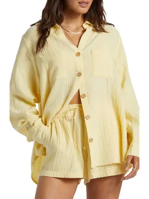 BILLABONG Billabong Swell Gauze Button-Up Shirt Cali Rays