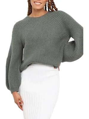 PETAL & PUP London Blouson Sleeve Sweater - Emerald