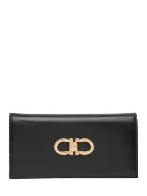 FERRAGAMO Double Gancio Shoulder Bag - Nero