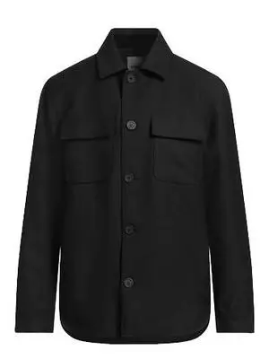 Sandro Shirt Size Polyester, Virgin Wool - Black