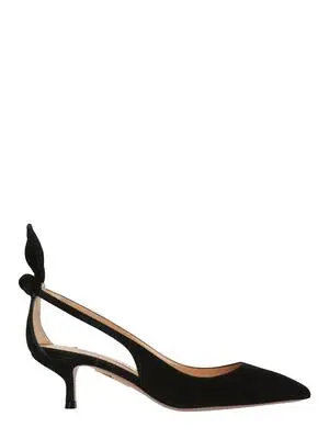 AQUAZZURA Aquazzura Suede Bow Tie Pumps 50