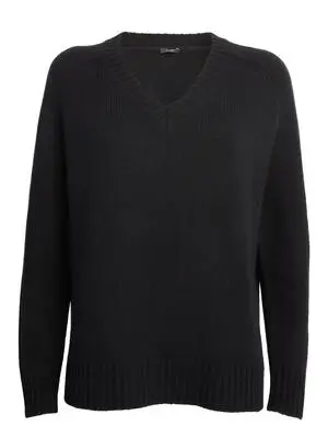JOSEPH Open Cashmere V-Neck Sweater