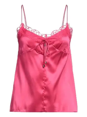 Pinko Camisole With Lace Trim - Pink