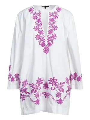 Maje Floral-print Embroidered Kaftan Top - White