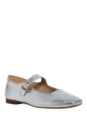 Sam Edelman Sam Edelman Michaela Square Toe Mary Jane Flats Soft Silver