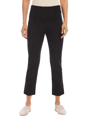 Karen Kane Cropped Seam Front Pants Black