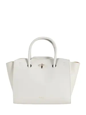 Furla Calfskin Leather Handbag - Off White
