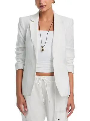 Cinq À Sept Tumbled Woven Khloe Blazer - White
