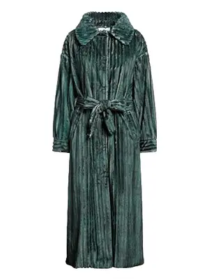 BRAND UNIQUE Velvet Mackintosh Coat - Green