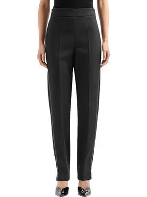 Emporio Armani Slim Leg Trousers - Solid Black