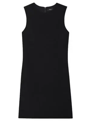 Theory Admiral Crepe Mini Shift Dress - Black