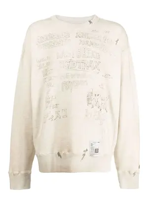 MIHARA YASUHIRO Maison Mihara Yasuhiro Sketch-Print Jumper