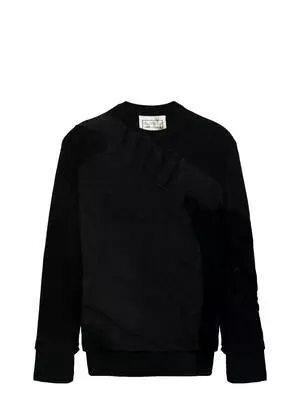 By Walid Panelled Cotton Sweatshirt - Black