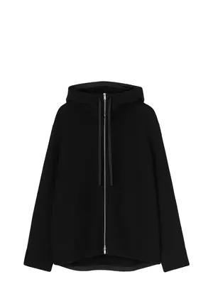 JIL SANDER Long-sleeve Hooded Jacket - Black