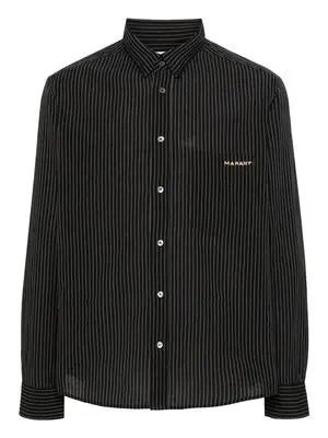 MARANT Jasolo Striped Cotton Shirt - Black