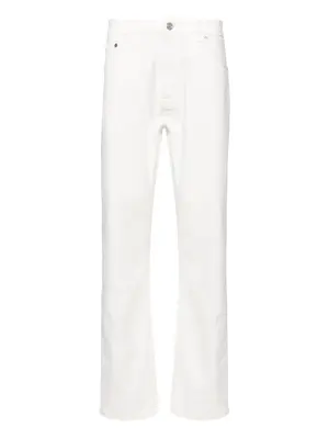 Etro Paisley-jacquard Straight-leg Jeans - White