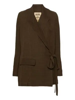 UMA WANG Khloe Peak-lapels Jacket - Brown