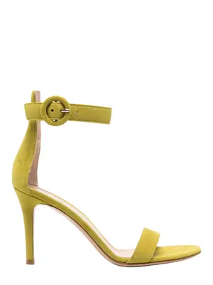 GIANVITO ROSSI Portofino 85mm Suede Sandals - Green