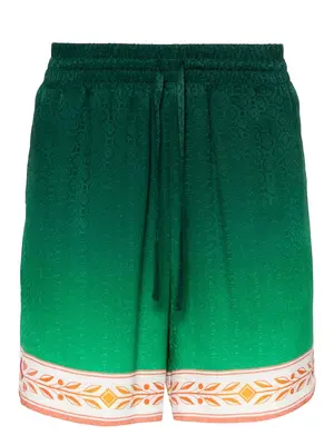 Casablanca Unity Is Power Silk Shorts - Green