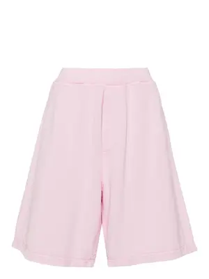 Dsquared2 Rubberised-logo Cotton Shorts - Pink