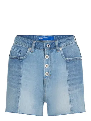 Karl Lagerfeld High-rise Denim Shorts - Blue