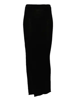 Rick Owens Ziggy Ribbed-knit Maxi Skirt - Black