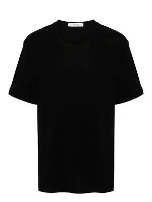 LEMAIRE Ribbed Cotton T-shirt - Black