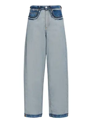 Marni Panelled Wide-leg Jeans - Blue