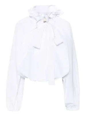 Patou Iconic Drawstring Top - White