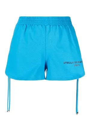 Stella McCartney Side Drawstring-fastening Shorts - Blue