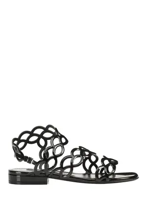 SERGIO ROSSI Sr Mermaid Leather Sandals - Black