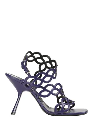 SERGIO ROSSI Sr Mermaid 60mm Leather Sandals - Purple