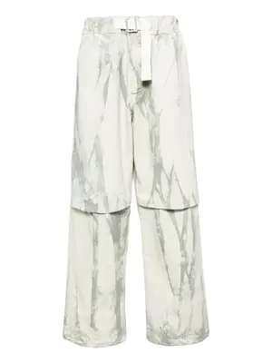 DARKPARK Tie-dye Straight-leg Trousers - Grey