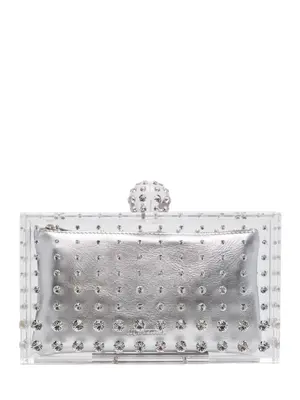 AQUAZZURA Tequila Clutch - Neutrals