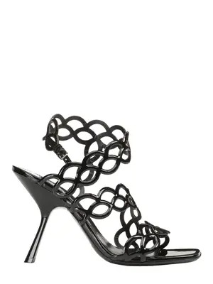 SERGIO ROSSI Sr Mermaid 100mm Leather Sandals - Black