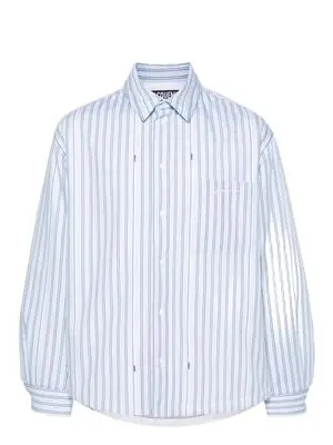 Jacquemus Pinstriped Padded Shirt - Blue