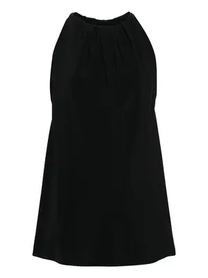 RICK OWENS Rick Owens Gathered Crepe Tank Top
