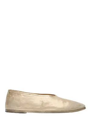 Marsèll Coltellaccio Leather Ballerinas - Gold