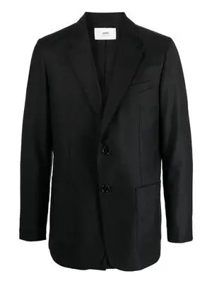 Ami Single-breasted Virgin-wool Blazer - Grey