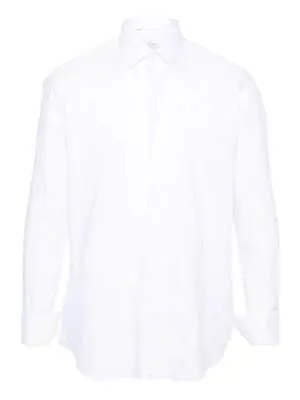 Brioni Pointed-collar Twill Shirt - White