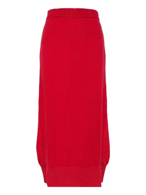 BARRIE High-waisted Knit Skirt - Red