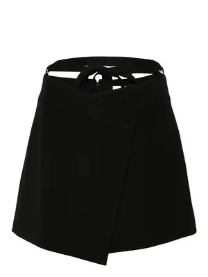 Patou Wraparound Miniskirt - Black