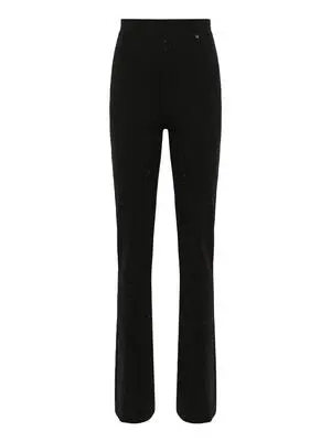 NISSA Rhinestone-embellished Slim-fit Trousers - Black