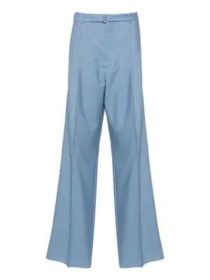 LANVIN Wide-leg Wool Trousers - Blue