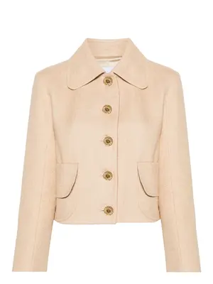Patou Cropped Tweed Jacket - Neutrals