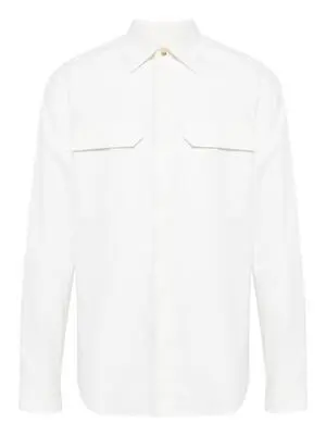 Rick Owens Long-sleeve Cotton Shirt - White