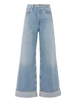 AGOLDE Dame High-rise Wide-leg Jeans - Blue